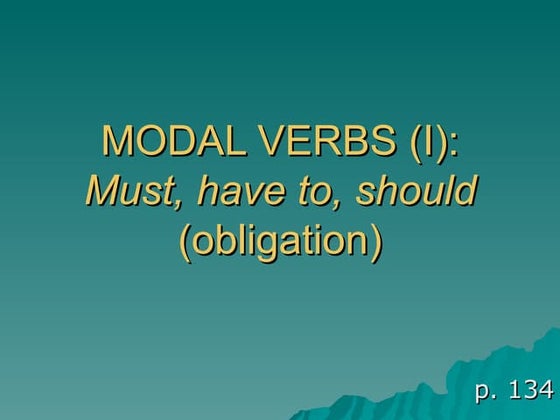 Must, must not, have to, don't have to, can, can't | PPT