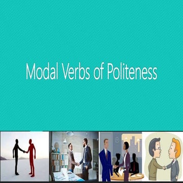 Modal verbs of politeness | PPTX