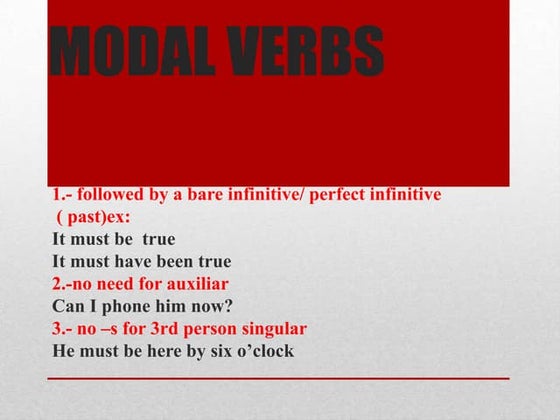 Modal verbs | PPT