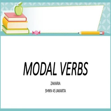 Modal verbs ppt | PPTX