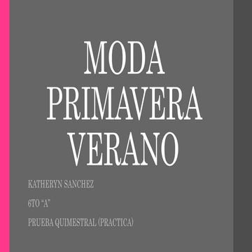 Moda primavera verano | PPTX