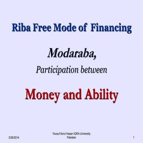 Modaraba, Introduction, Restrictions and Permissions | PPT