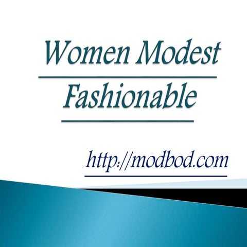 Modest Clothes for Women | PPT