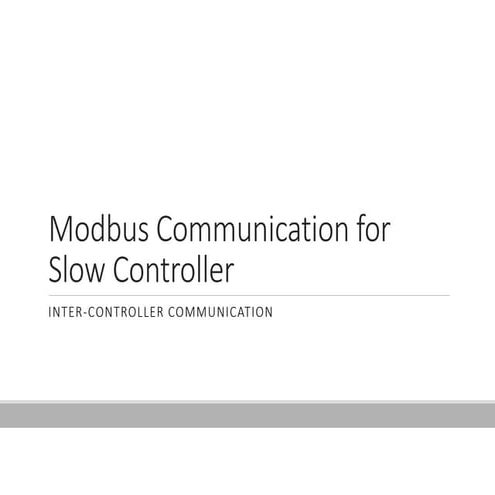 Basic of MODBUS Communication/Protocol