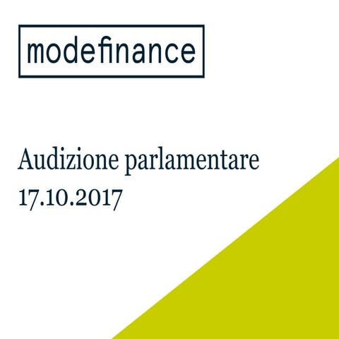 Mattia Ciprian - Audizione Parlamentare del 17.10.17