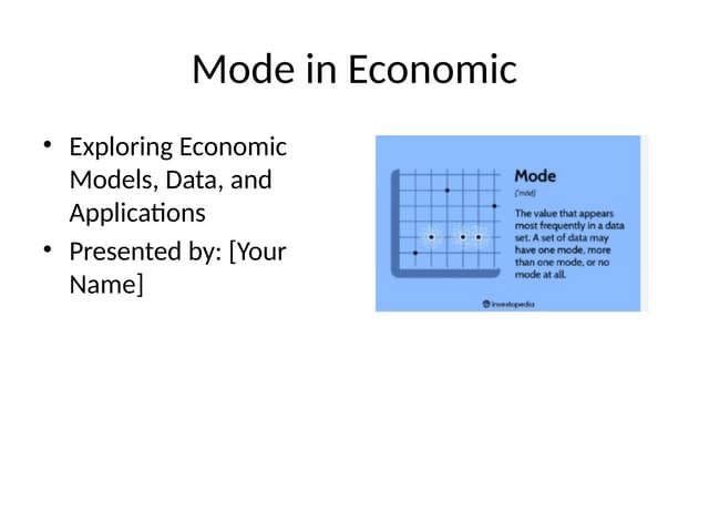 Economic model | PPTX