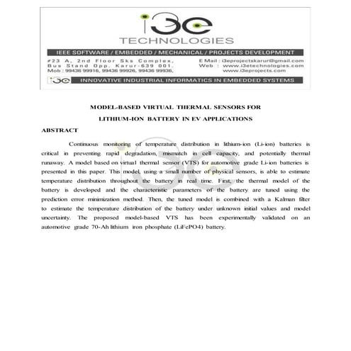 Model based virtual thermal sensors for lithium-ion battery in ev applications | DOCX