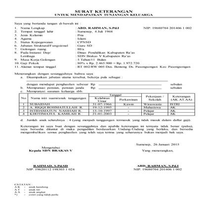 Contoh Model-C CPNS/PNS | DOCX