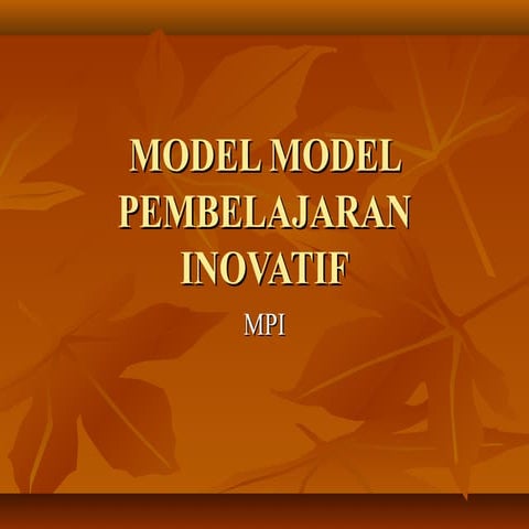 Model model-pembelajaran-inovatif eko budi | PPT