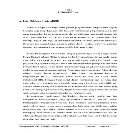 Model pembelajaran-addie | DOC