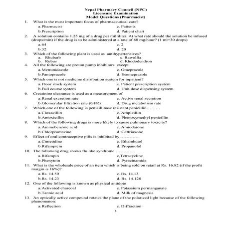 EXIT EXAM D PHARM MODEL PAPER IMPORTANT MCQS PATTERN.pdf