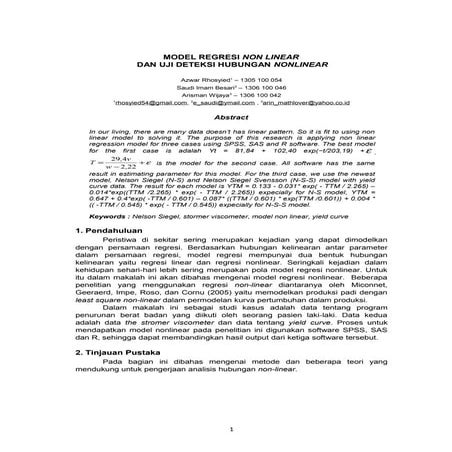 Model regresi-non-linear | DOC