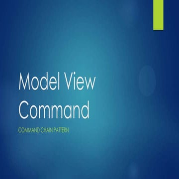 Model View Command Pattern Ppt