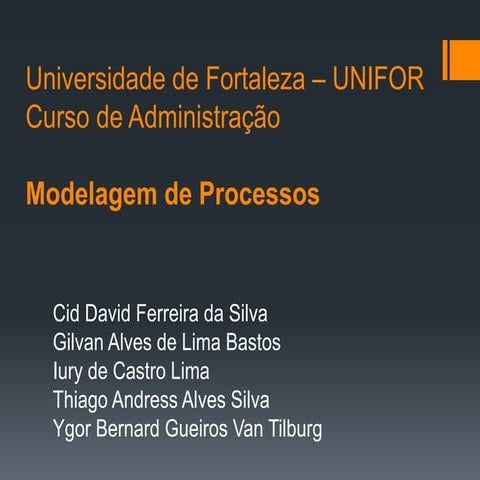Modelagem de Processos | PPT