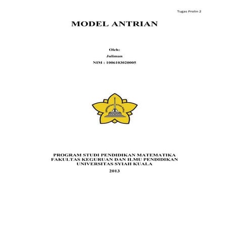 Model antrian | DOCX