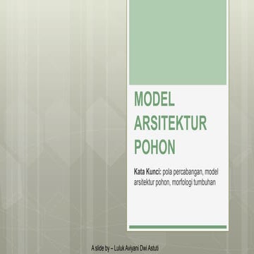 Model Arsitektur Pohon | PPTX