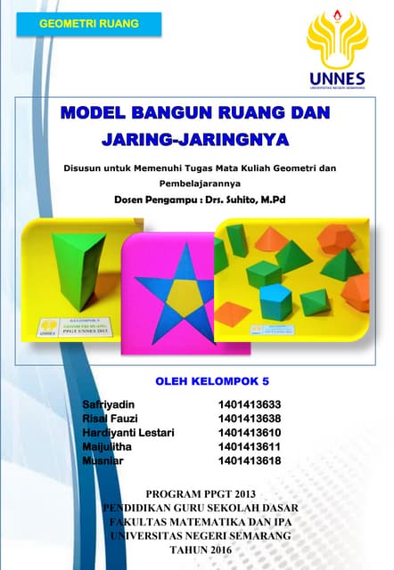 Tugas 1 (kerangka & jaring2 bangun ruang ) | PPT