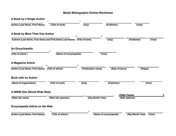 General guide to formatting a bibliography | DOCX