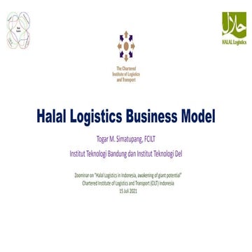 Halal Logistics Business Model | PPTX