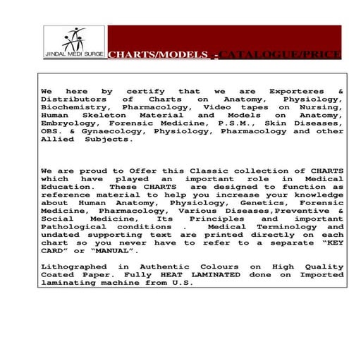 Medical Models & Charts | PDF | Biological Sciences | Science