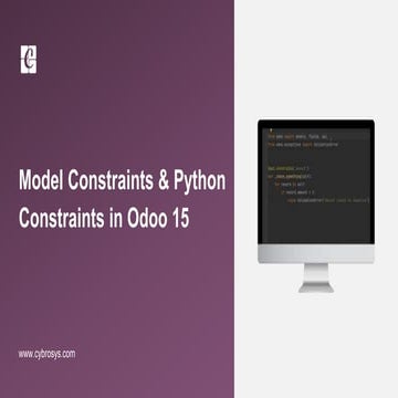 Python Constraints And Model Constraints In Odoo 15 Ppt 7433