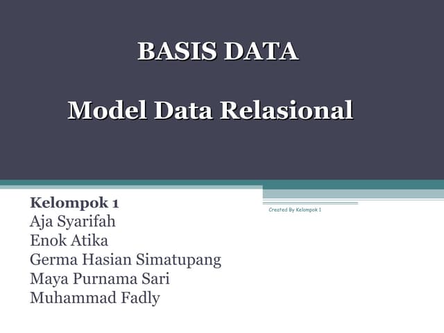 Model data relasional (3) | PPTX
