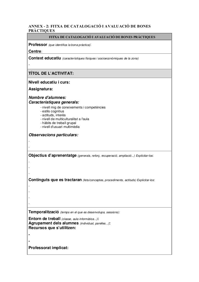 Model De Fitxa Dactivitats