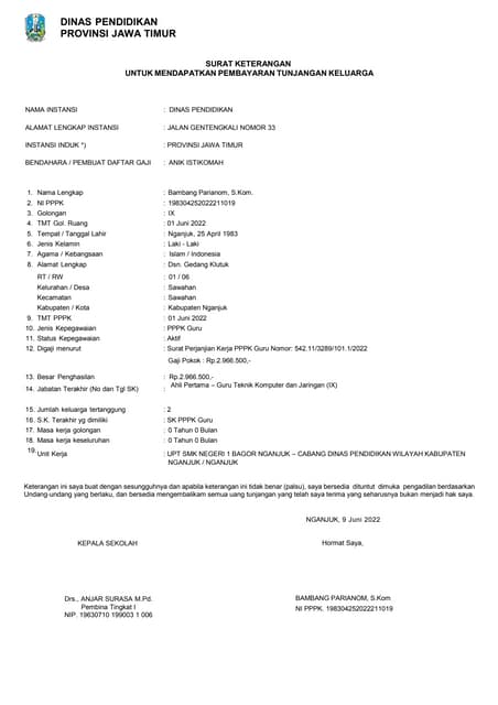 Form Model DK Eka Purdianti PPKK Baru Terbit | PDF