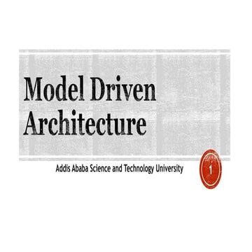 Model Driven Architecture Ppt