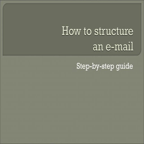 How to write email nov_2008 | PPT