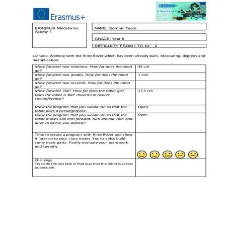 Model esm mindstorms worksheet 1 | DOCX