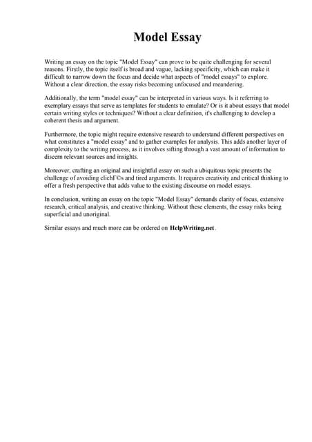 Ged Essay Samples | PDF