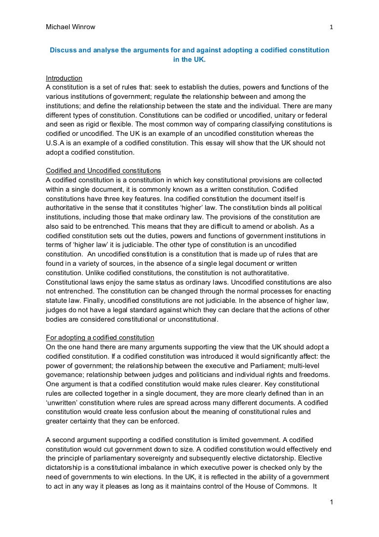 Model Essay Should The UK Adopt A Codified Constitution model-essay-should-the-uk-adopt-a-codified-constitution