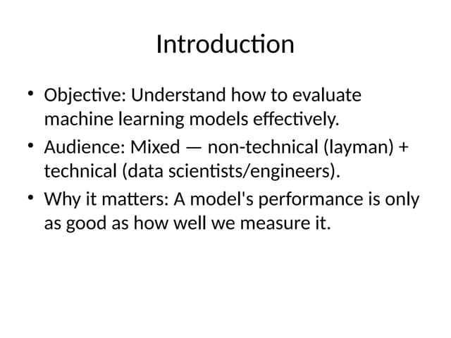 Model Evaluation Metrics Presentation Pptx