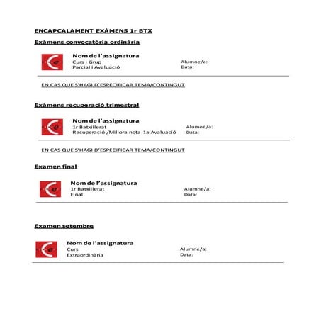 Model examen batxillerat | DOCX