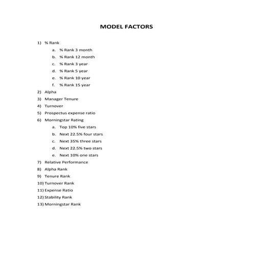 Model factors | DOCX