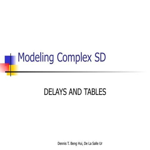 Modeling Complex Sd | PPT