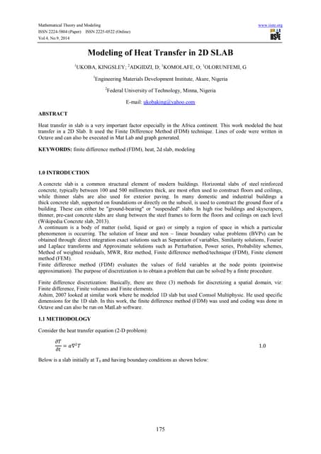 Two Dimensional Steady Heat Conduction using MATLAB | PDF | Physics ...