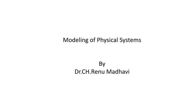 Modeling of physical systems | PDF
