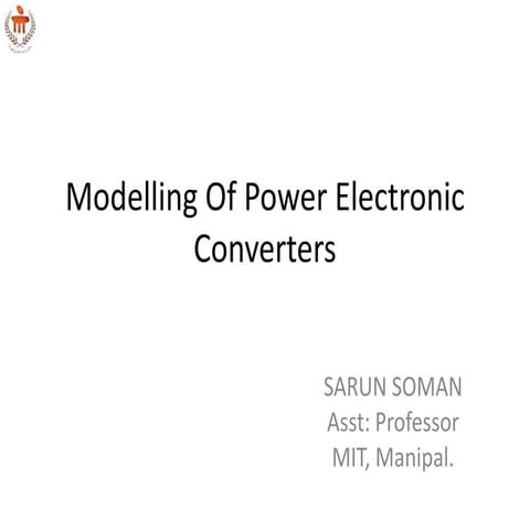 Modeling of power electronics converters 1 | PPTX