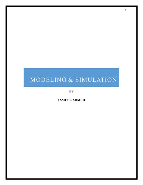 System Modeling & Simulation Introduction | PPTX