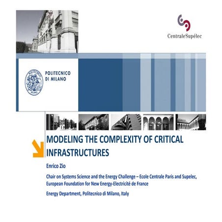 Modeling the Complexity of Critical Infrastructures | PPT