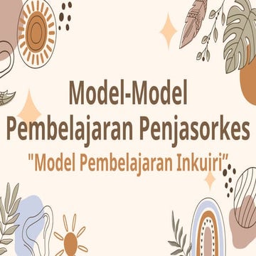 Model Inkuiri dalam pembelajaran dan sekolah | PPTX