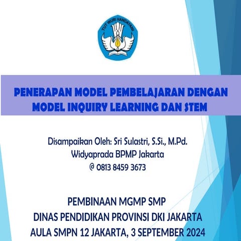 MODEL INQUIRY LEARNING DAN STEM.ppt pada jenjang pendidikan dasar | PPT