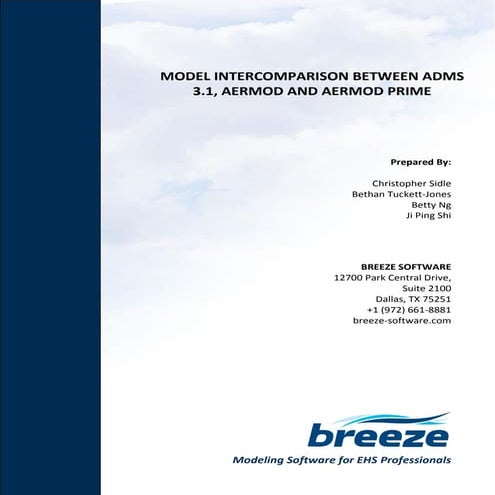 Model Intercomparison Between Adms 3.1, Aermod And Aermod Prime | PDF ...