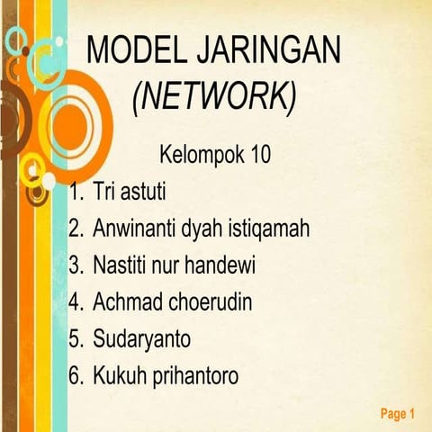 Model jaringan (network) | PPTX
