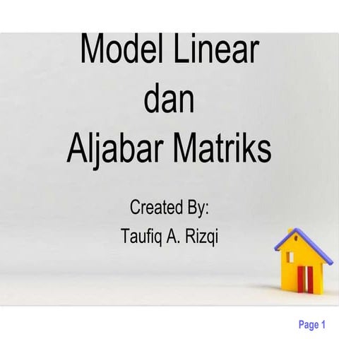 Model linear | PPTX