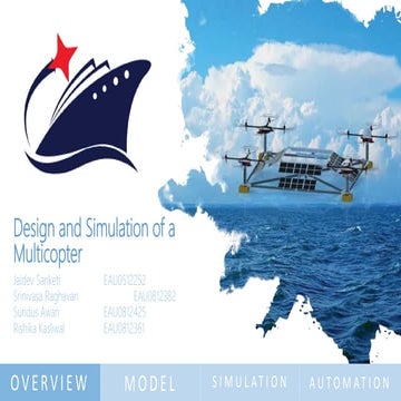 Modelling and simulation a multi quadcopter concept | PPTX