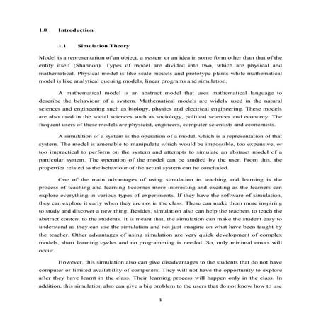 Modelling and simulation using stella | DOCX