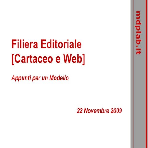 Modello Filiera Editoriale | PPT